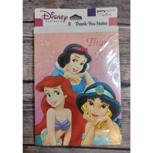 Disney | Office | Hallmark Disney Princess Ball Party Thank You Notes ...